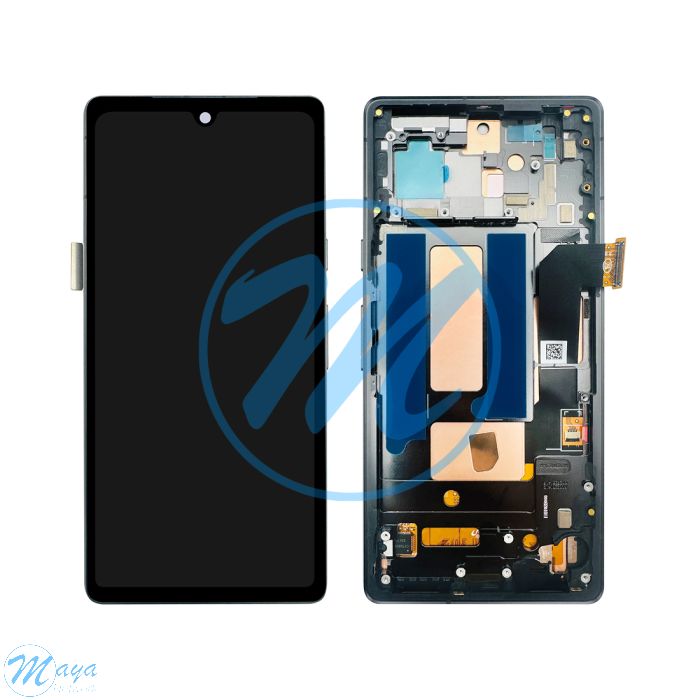 Google Pixel 7a OLED with Frame Replacement Part - Black